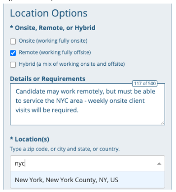 Posting a Job with Multiple Locations and Non-Traditional Location ...